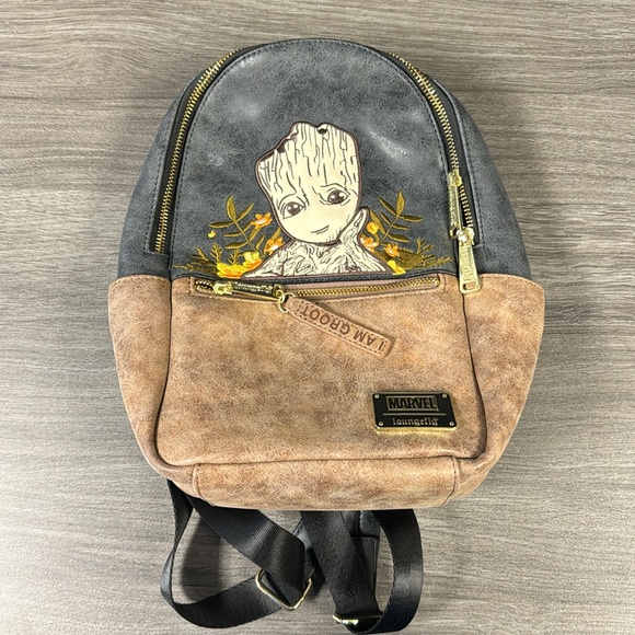 Loungefly | Bags | Loungefly Marvel I Am Groot Floral Mini Backpack ...
